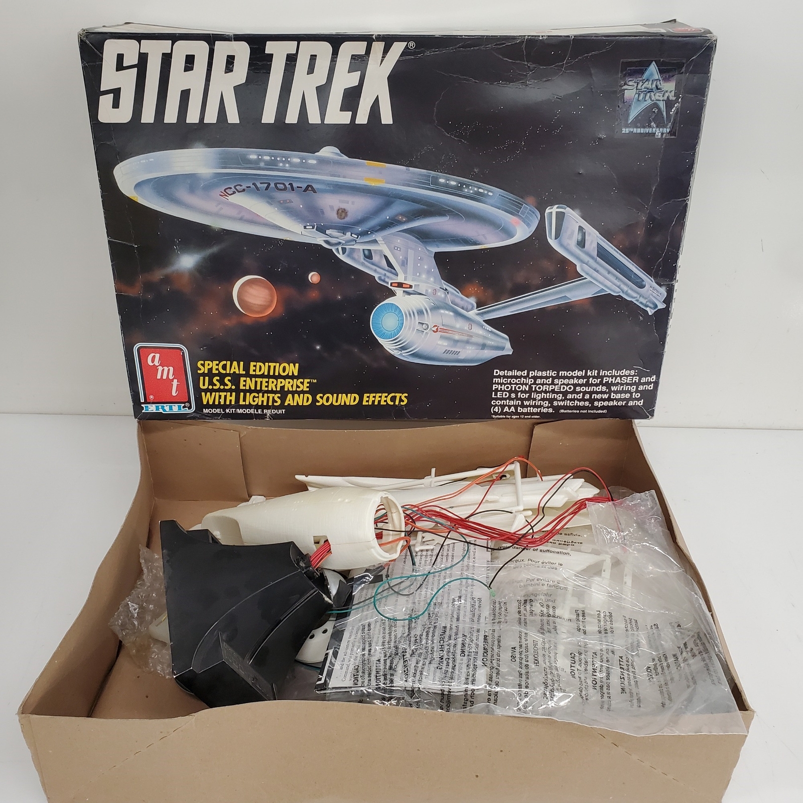 VTG 1991 AMT Ertl Model Kit #6957 STAR TREK USS Enterprise - Partial ...