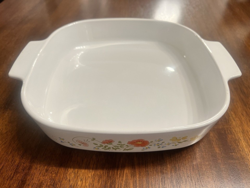 vintage corning ware wildflower 10X10 casserole dish with glass lid | eBay