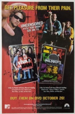Viva La Bam Wildboyz Print Ad DVD Poster Art PROMO Original Margera ...