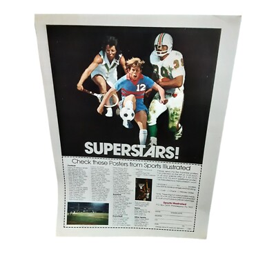 1974 Sports Illustrated Posters with Larry Csonka Dolphins Print Ad ...