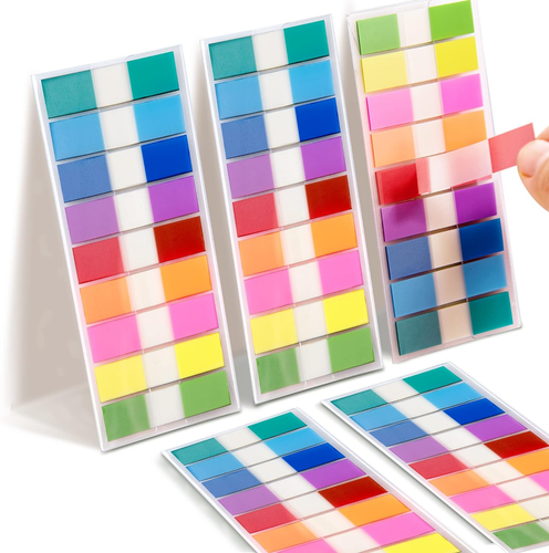 Writable Sticky Tabs, 900 Pcs Transparent Sticky Page Marker Tabs for ...