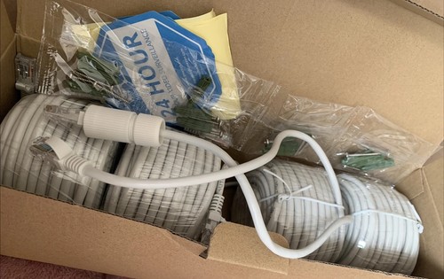 4x Data Cable CCTV POE IP67 18m 60ft Cat5e Cat 5 Extension Ethernet ...