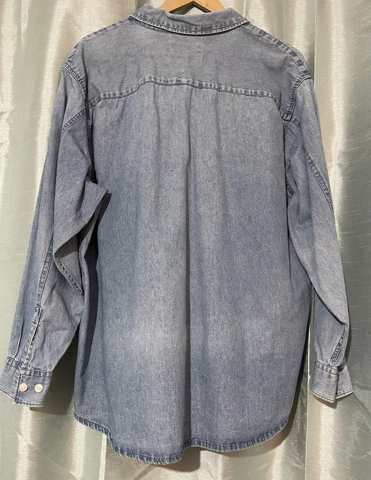 Men’s Red Herring denim long sleeve shirt size L very good | eBay UK