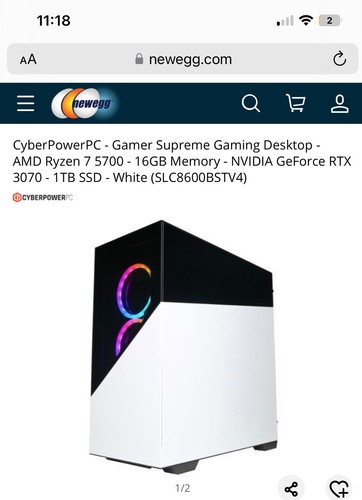Cyberpower PC- Gamer Supreme Desktop AMD Ryzen 7 5700 NVIDIA GeForce ...