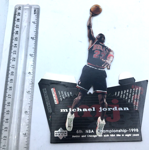 Michael Jordan Upper Deck 6th NBA Championship 1998 Table Top Die Cut ...