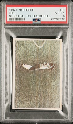 PSA 4 VG-EX Pele 1977 Errege #31 Rare Trading Card Glorias e Trofeus de ...