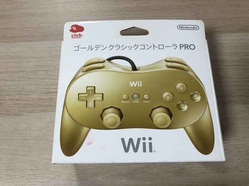 Nintendo Wii Golden Classic Controller PRO Gold RVL-005 Club Members ...