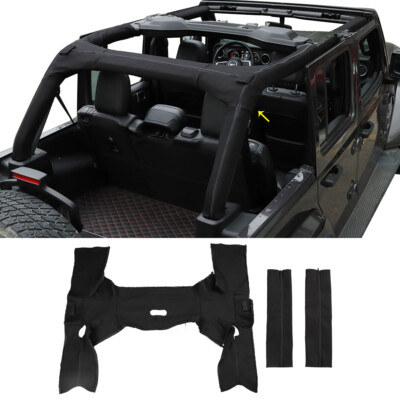 Black Roll Bar Cover Protect Padding For Jeep Wrangler JL 2018+ 4Dr ...