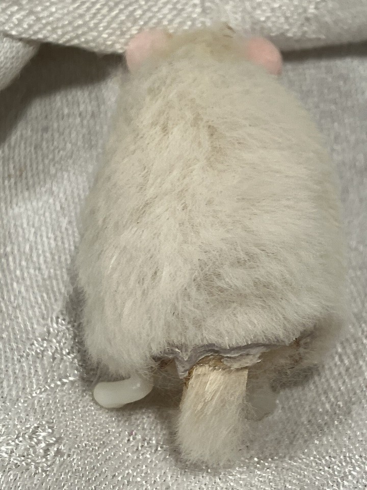 Vintage White Fur Mouse With Corn Kernel | eBay