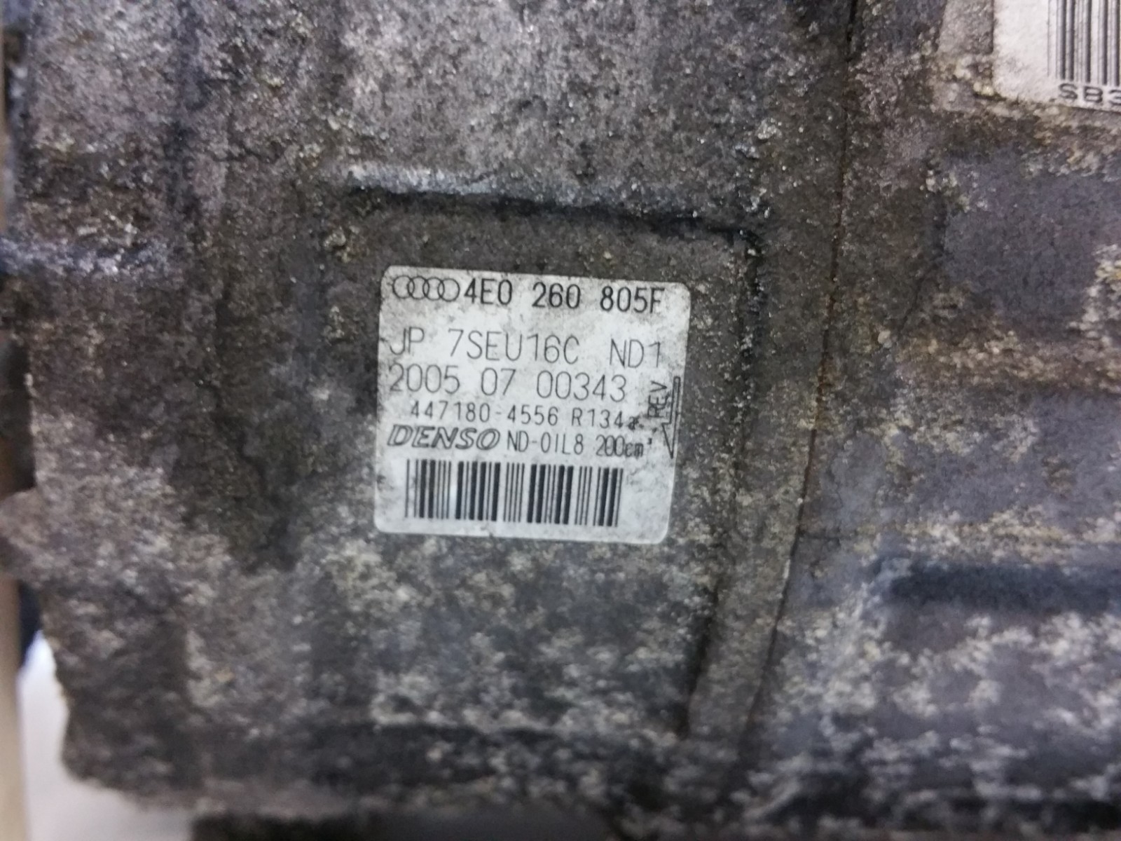 2006 AUDI A8 D3 A/C COMPRESSOR 4.2L 4E0 260 805 F | eBay