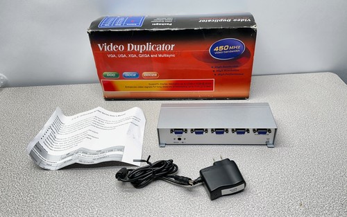VGA 4 PORT Video Splitter Duplicator XVGA SVGA Multisync 450MHz CVM ...