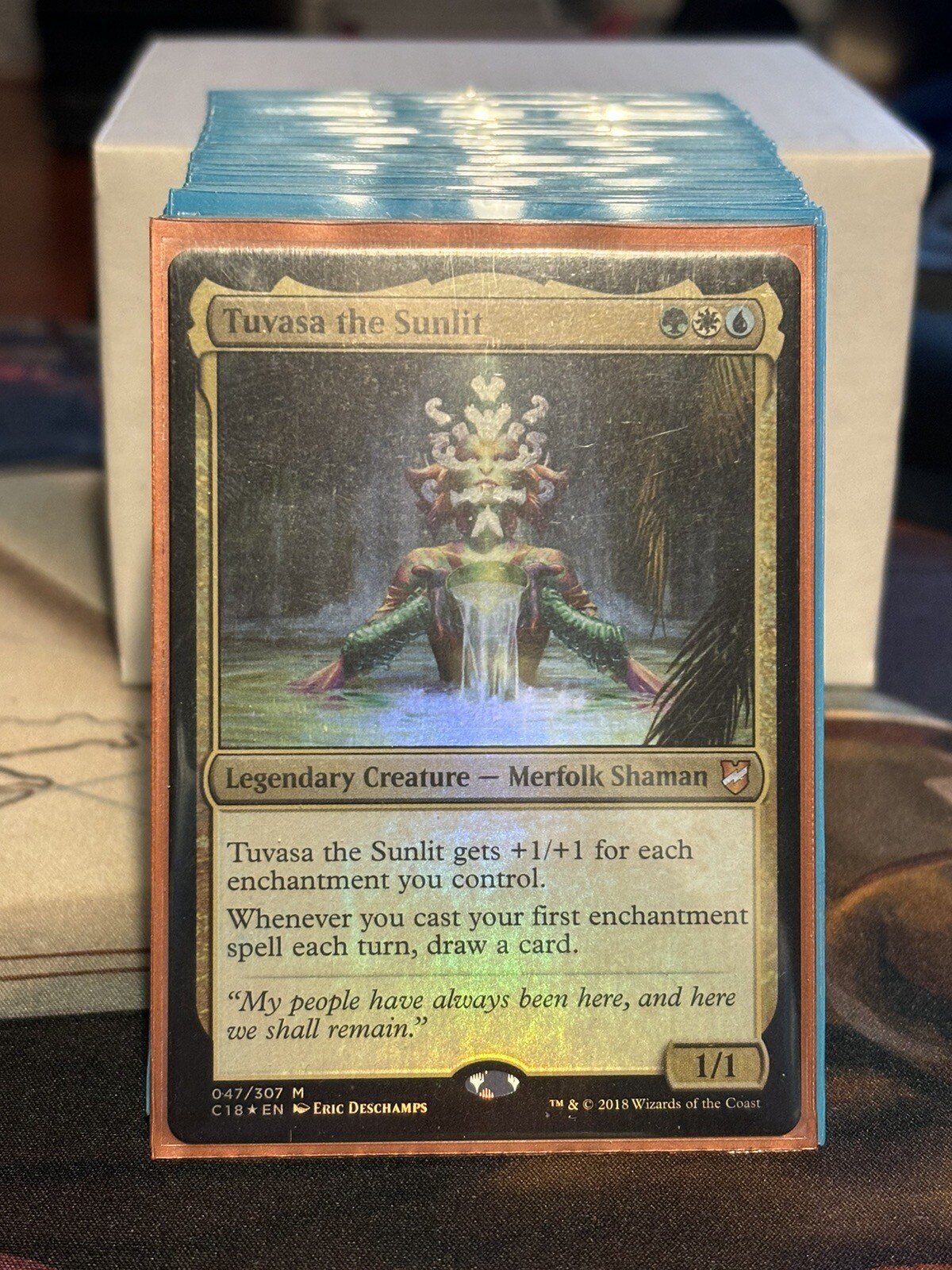 Tuvasa the Sunlit Commander Deck Sleeved with DeckBox | eBay
