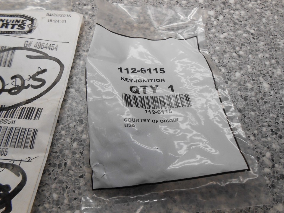 Toro Part # 112-6115 Ignition Key Replaces 112-0312 NOS OEM | eBay