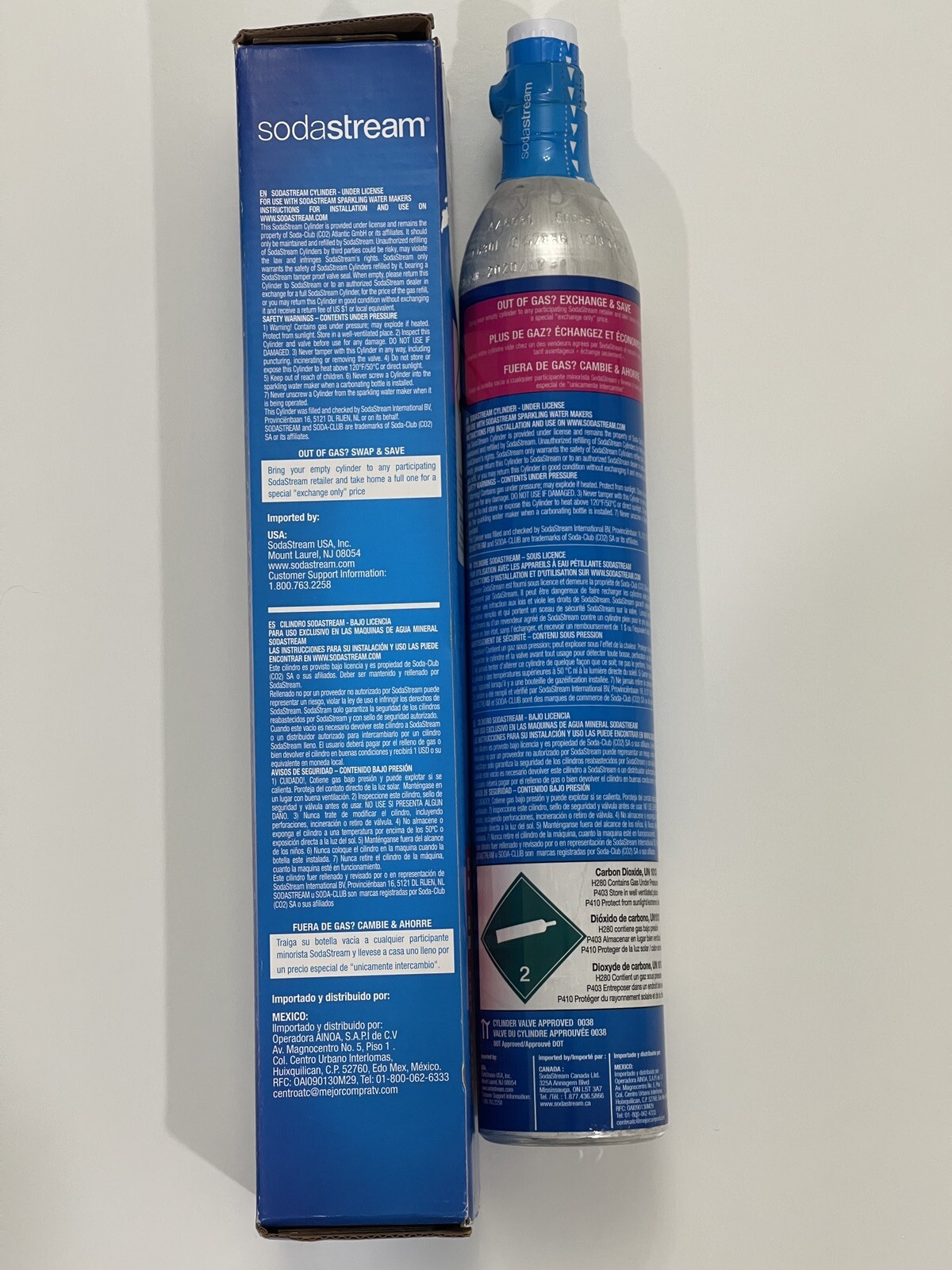 SodaStream 1032125010 60L Carbonating Cylinder for sale online | eBay