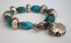 DESIGNER SIMON SEBBAG 925 STERLING SILVER NATURAL GEMSTONE TURQUOISE ...