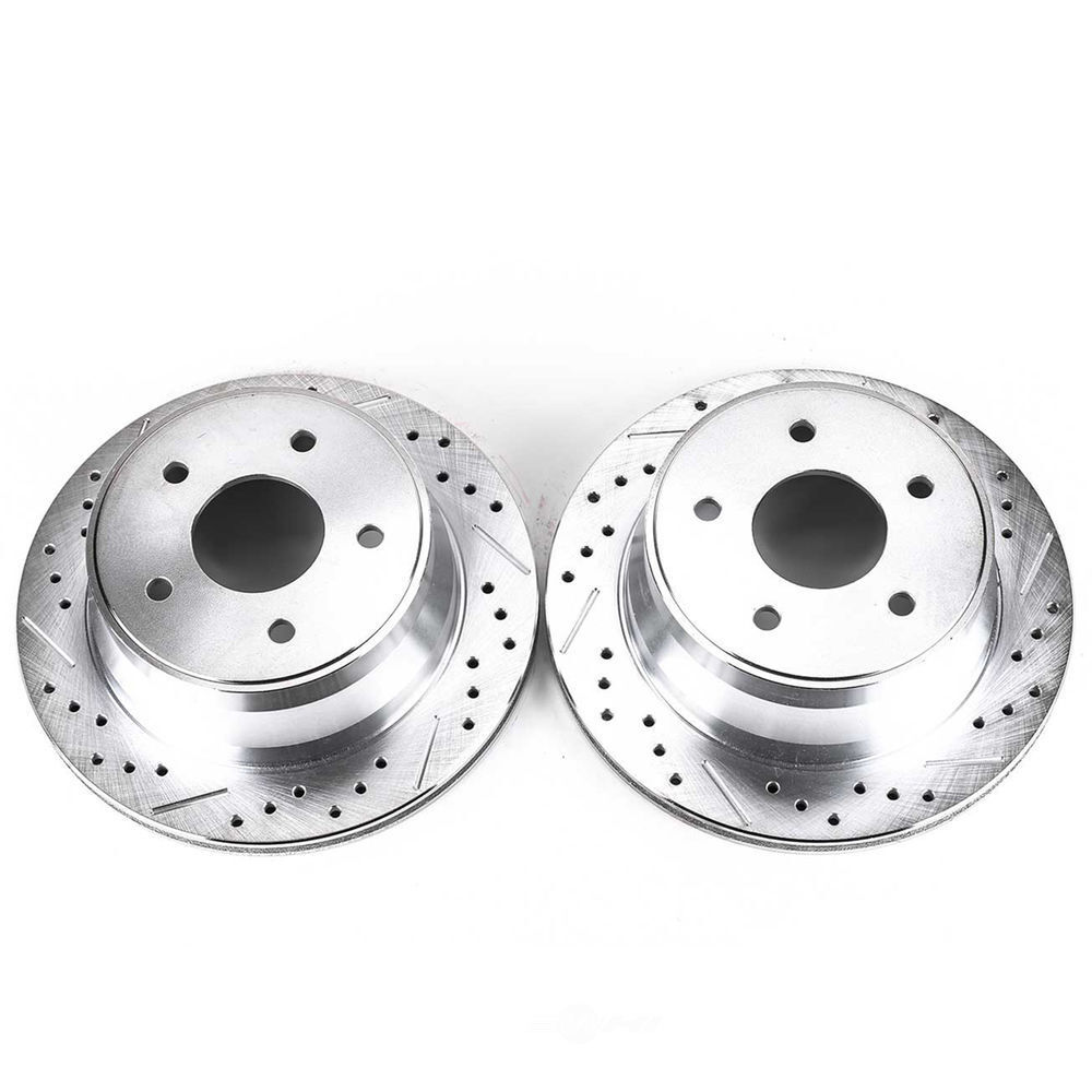 Disc Brake Rotor Set-Rear Drilled, Slotted and Zinc Plated Brake Rotor ...