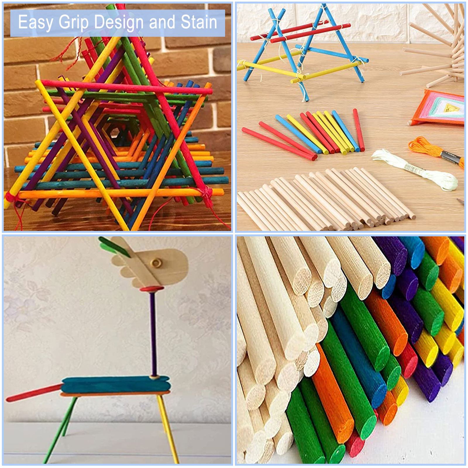 50pcs Log Color Birch DIY Model Kits for Lacy Sticks,DIY kites ...