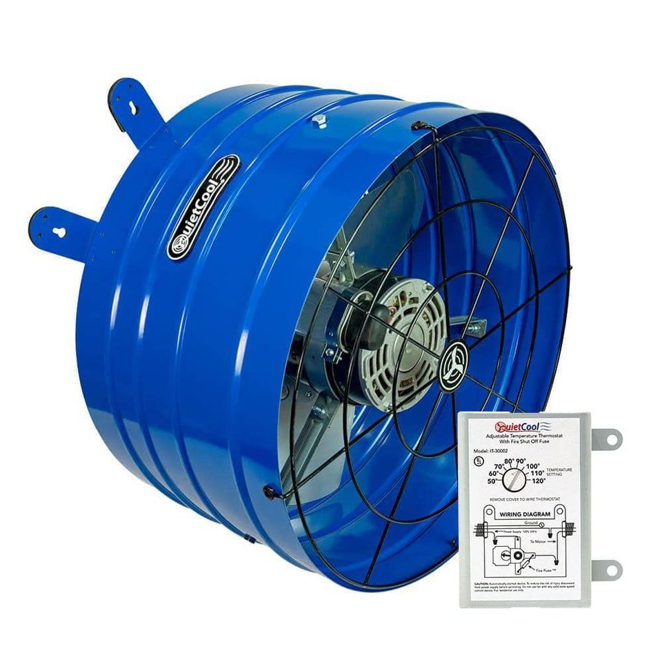 QuietCool Gable Mount Attic Fan 120V 1945-CFM 2-Speed w/ Built-In ...