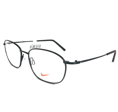 Nike Eyeglasses Frames 8181 004 Shiny Black Square Full Wire Rim 54-17 ...