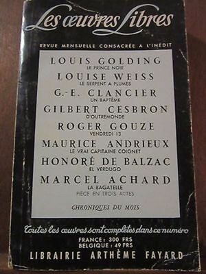 Les Oeuvres Libres N°156/ Librairie Arthème Fayard | eBay