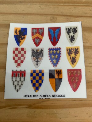 (LH8) 12x Warhammer Bretonnian-Empire Knights Plain Metal Shields ...