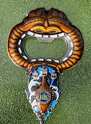 Joint Base Pearl Harbor Hawaii Blue Tiki Bottle Opener Key Chain CPO ...