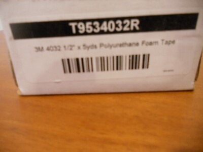 3M 4032 3M 1/2-5- 4032 Double Coated Foam Tape 1/2" X 5Yd, White NEW ...