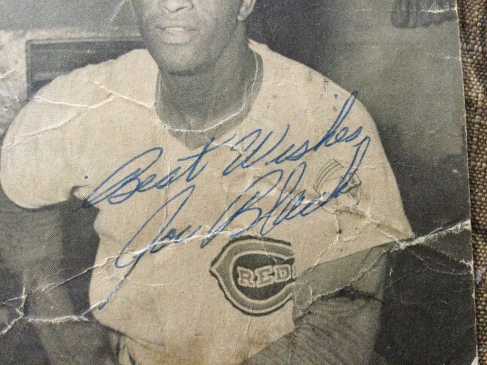 1954-1955 Cincinnati Reds Team Issue Postcard Joe Black Autograph ...