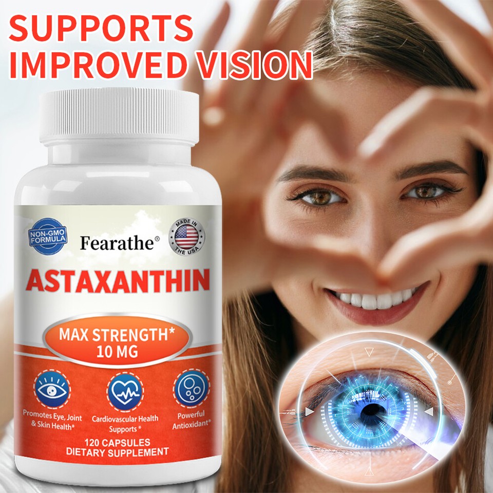 Astaxanthin Highly Concentrated* 10mg Eye, Joint And Skin Health | eBay