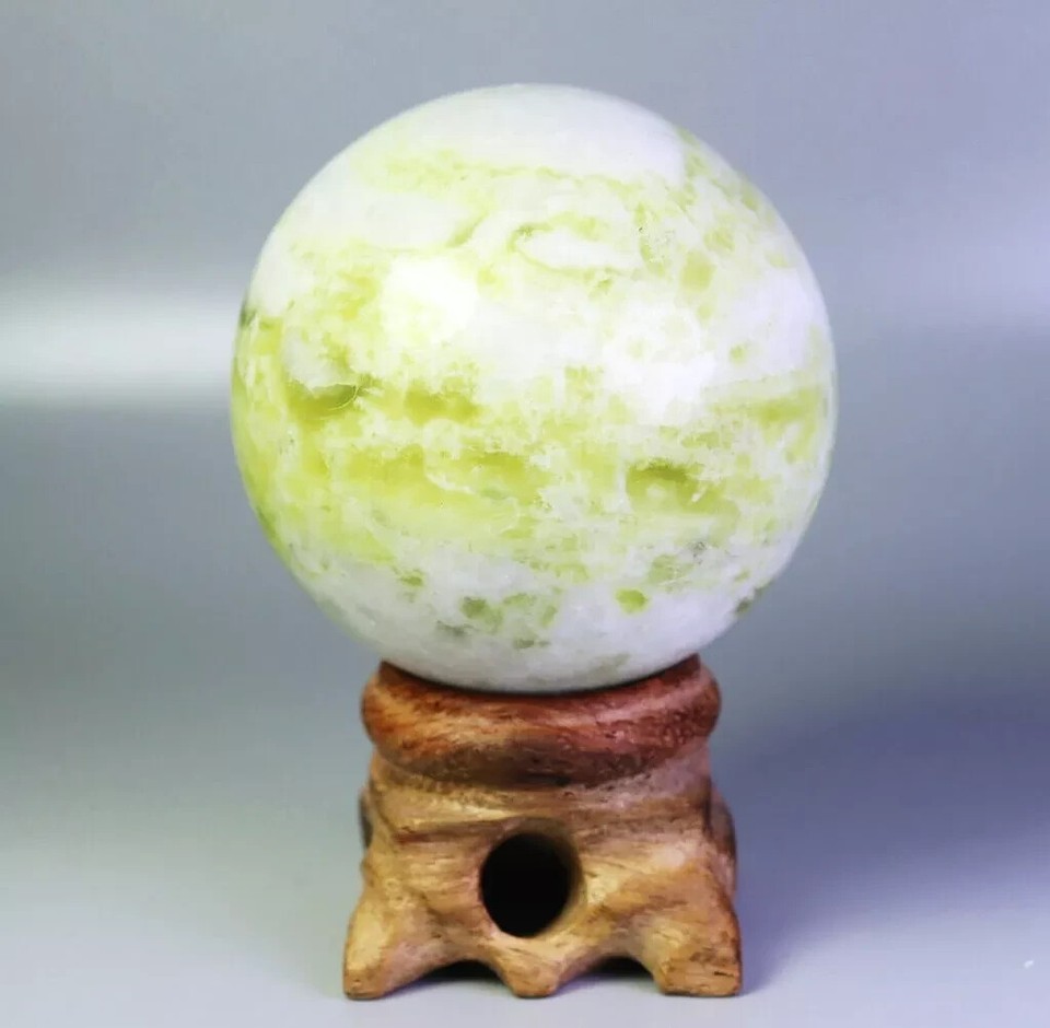 Natural Polished Lantian jade Crystal Ball Stone Specimen sphere ...