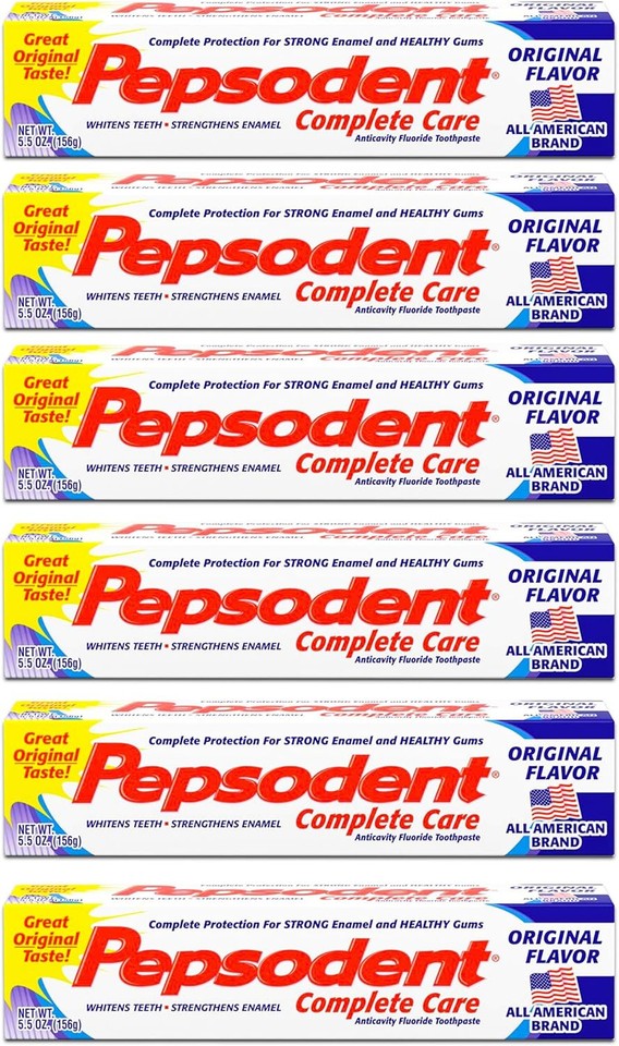 Pepsodent Complete Care Toothpaste Original Flavor 5.5 0.92 Fl Oz (Pack ...