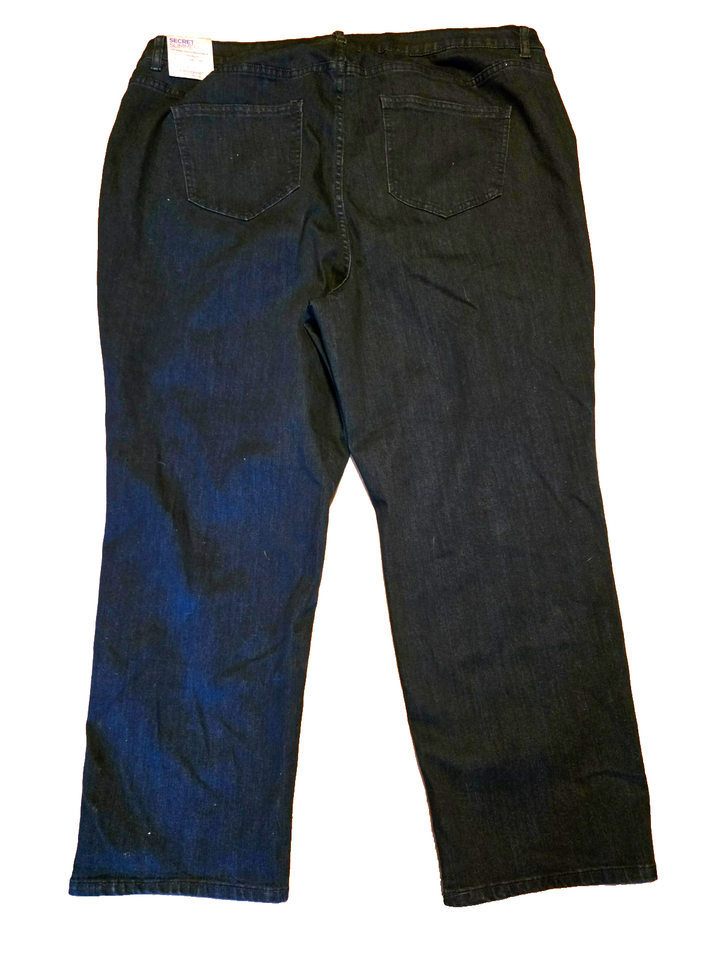 Catherines Womens Jeans High Rise Stretch Blue Denim Dark Wash Petite ...