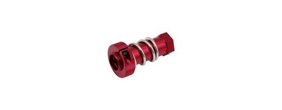 Hot Racing Red Alloy Servo Saver Tube with Clamping Nut for 1/8th Arrma ...