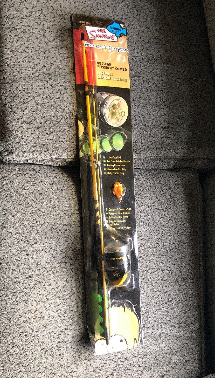 NOS Homer J Simpson Nuclear Fission Combo Fishing Rod RARE- | eBay