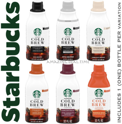 Starbucks Cold Brew Coffee Concentrate 100% Arabica Multi-Serve Bottle ...