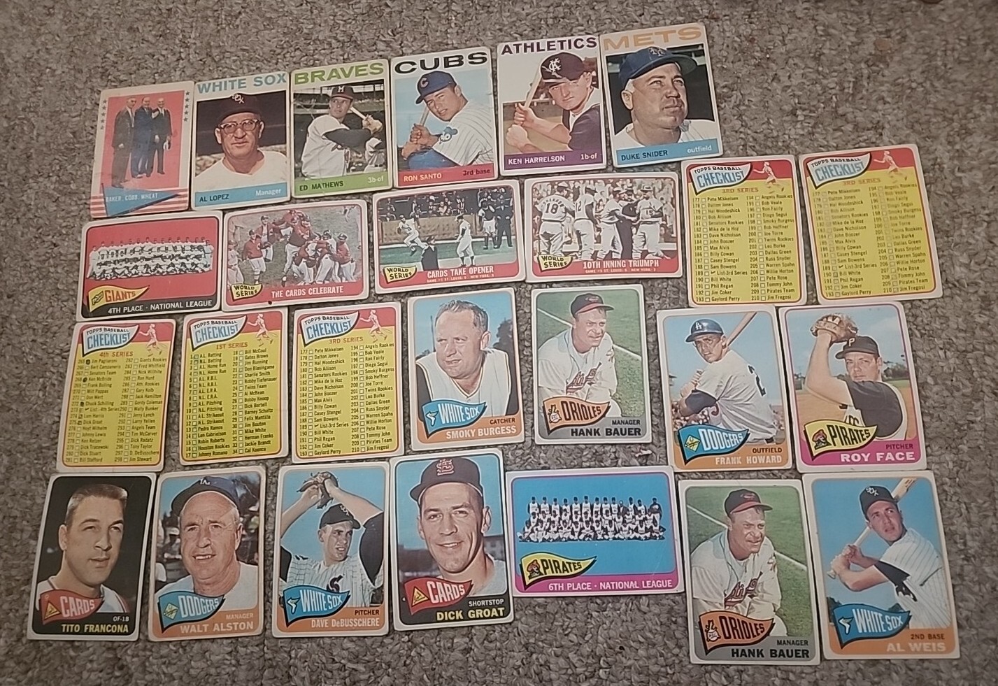 1964-65-66 & more Topps baseball cards Lot of 55 baseball HOF,Stars ...