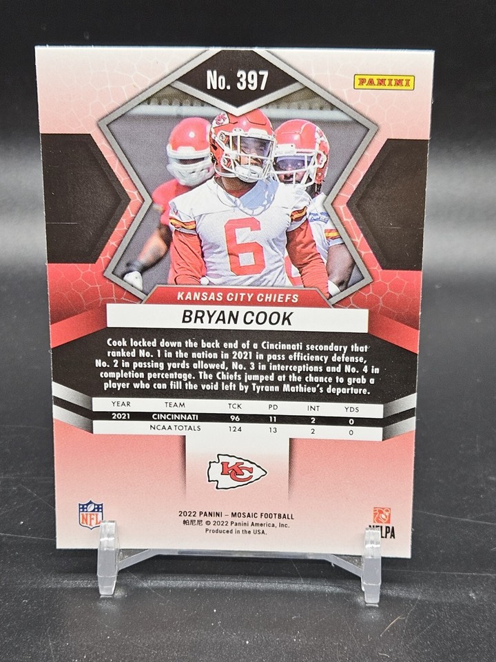 2022 Mosaic Football Rookie - Bryan Cook - 397 - Kansas City Chiefs | eBay