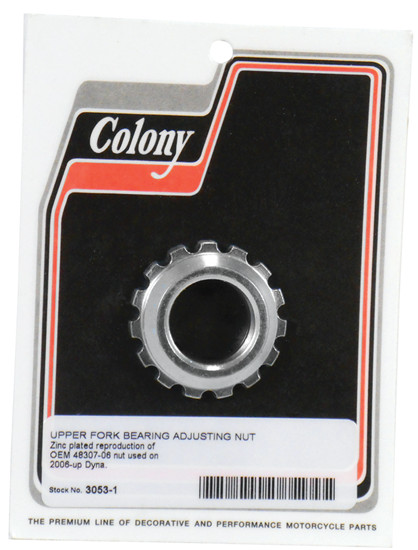 COLONY 3053-1 Fork Stem Nut For 06-17 Harley Dyna FXD 48307-06 36633 | eBay