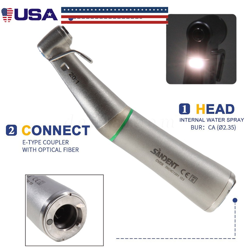 20:1 Implant Contra Angle Dental Surgical Handpiece Fit NSK Timax LED ...