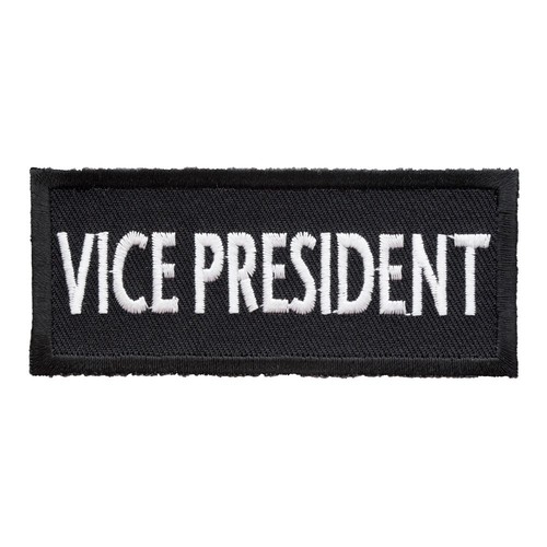 Vice President Black & White Patch, Biker Club Patches | eBay