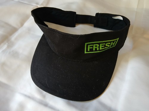 Subway Fresh Visor Employee Cap Black Uniform Hook Loop Strapback CLEAN ...