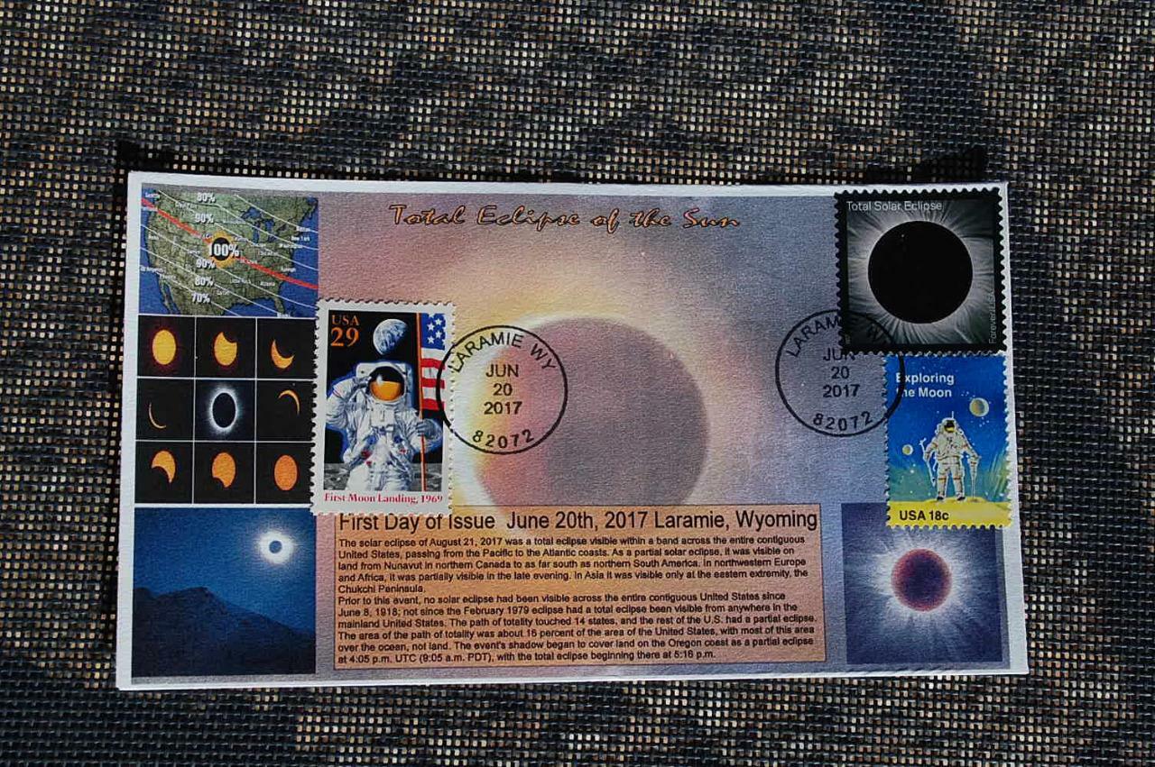 Total Solar Eclipse 49c Stamp Combo FDC Bullfrog Cachet S#5211 14050 W ...