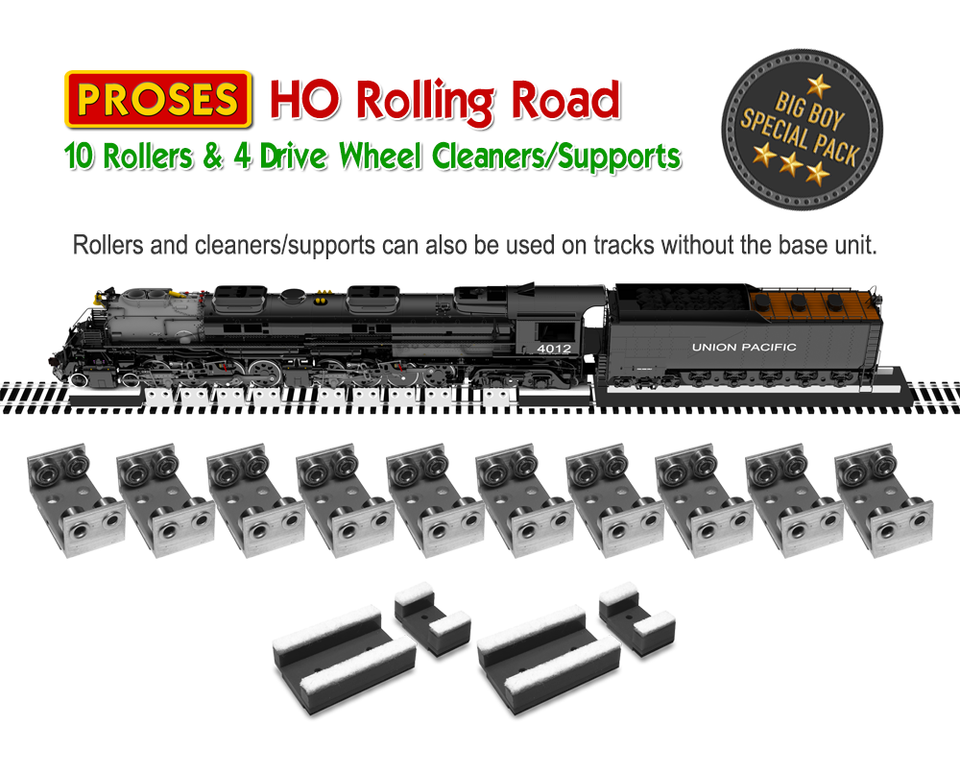 HO SCALE / GAUGE ROLLING ROAD BIG BOY SPECIAL EXTENDED PACK with 10 ...