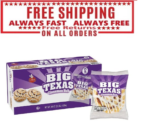 Big Texas Cinnamon Roll (4 oz., 12 pk.) 2 pks | eBay