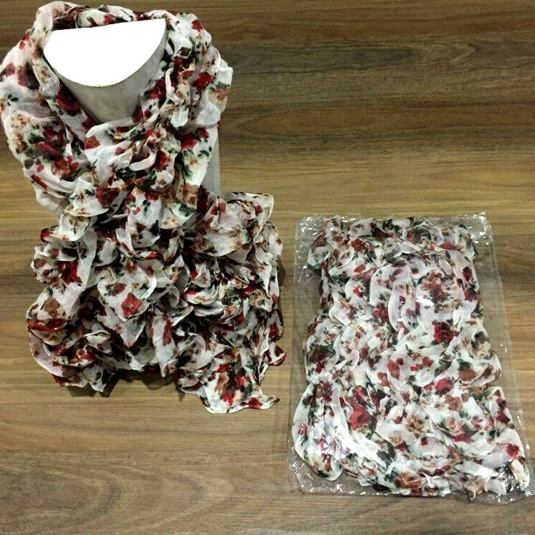 BRAND NEW Floral Ruffle Stretch Scarf | eBay Australia