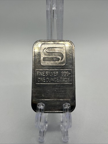 Rare Vintage Troy 1 Oz Simmons /Refco Metals Fine Silver Bar .999+ 500 ...