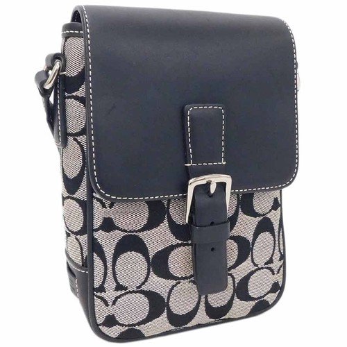 Coach Shoulder Bag 6098 Black Signature Crossbody Stylish | eBay