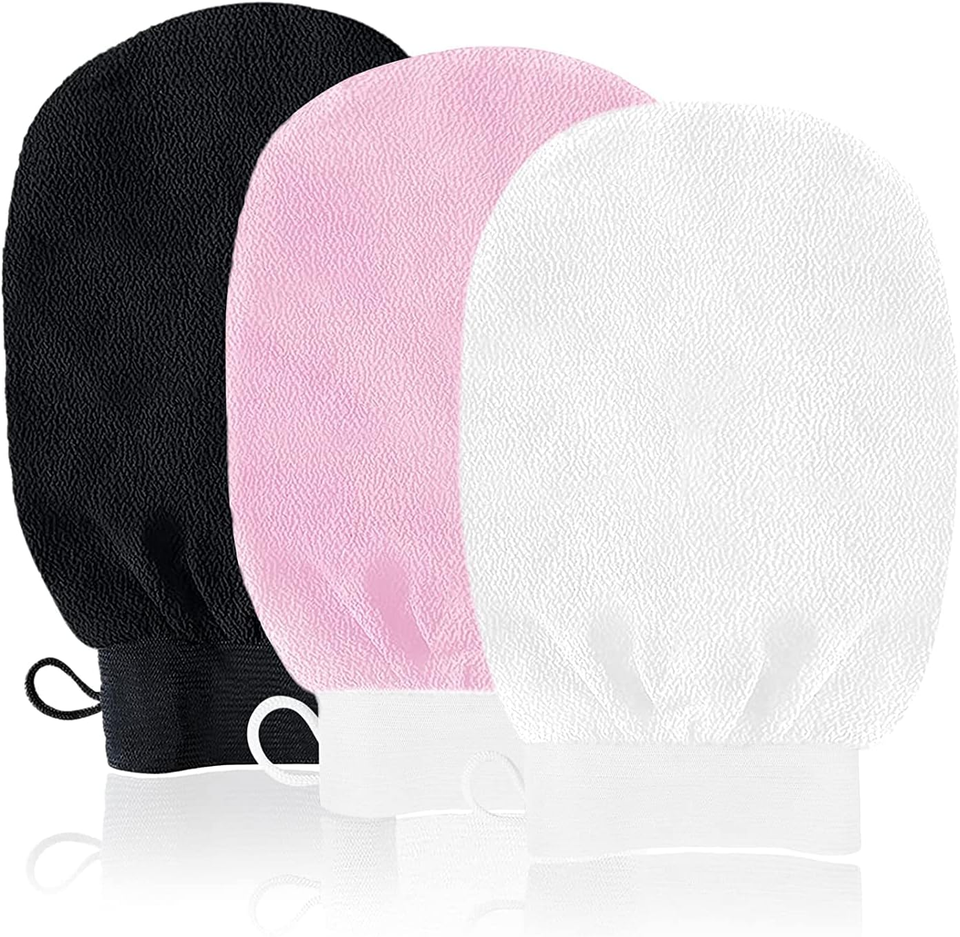 3 Pack Korean Exfoliating Mitts Body Scrub Glove Bath SPA Exfoliating ...
