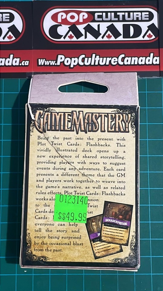 Game Mastery - Plot Twist Cards , Flashbacks [ 54 Unique Cards ] Paizo ...