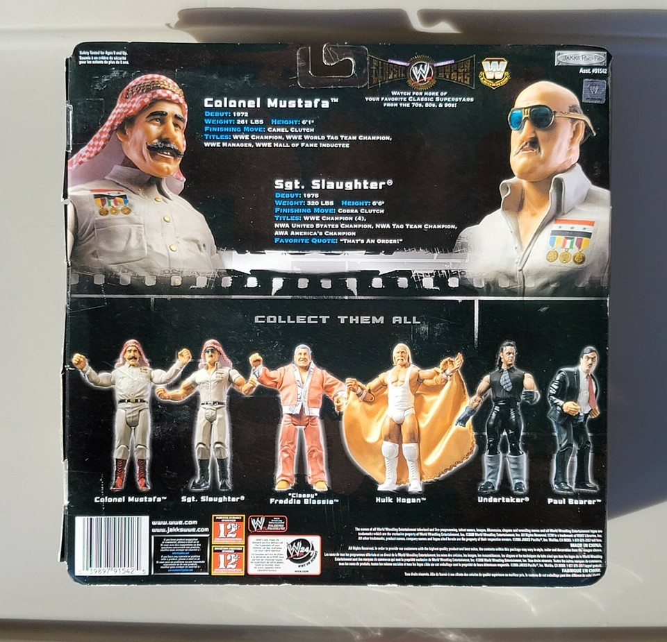 wwe wwf ljn classic superstars colonel mustafa & sgt slaughter ...